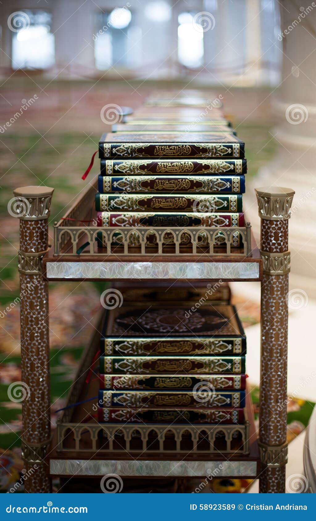Arabic Books, Quran, Inside the Mosque Stock Image - Image of emirates ...
