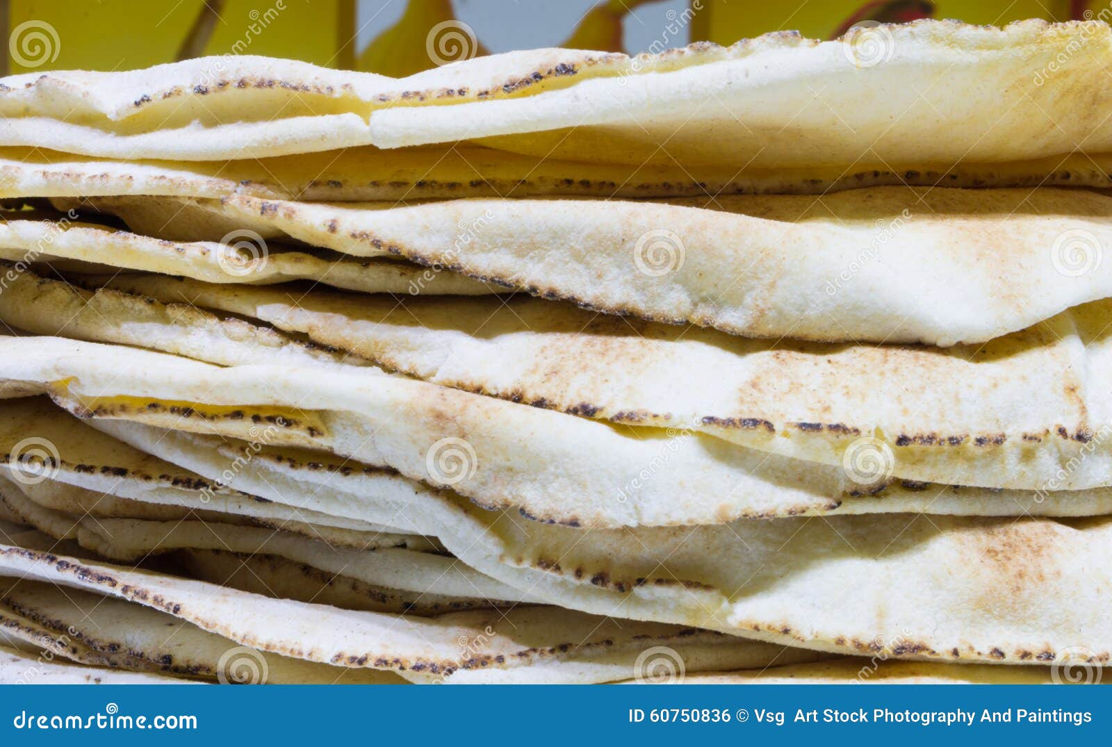 Arabic bread stock photo. Image of flatbread, breakfast - 60750836