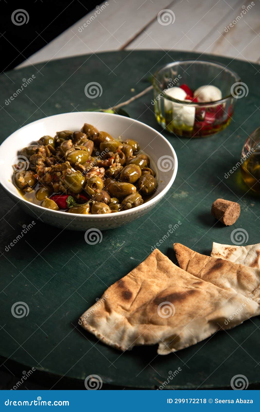 Arabic Breakfast Spreaad with Olives and Labaneh Stock Photo - Image of ...
