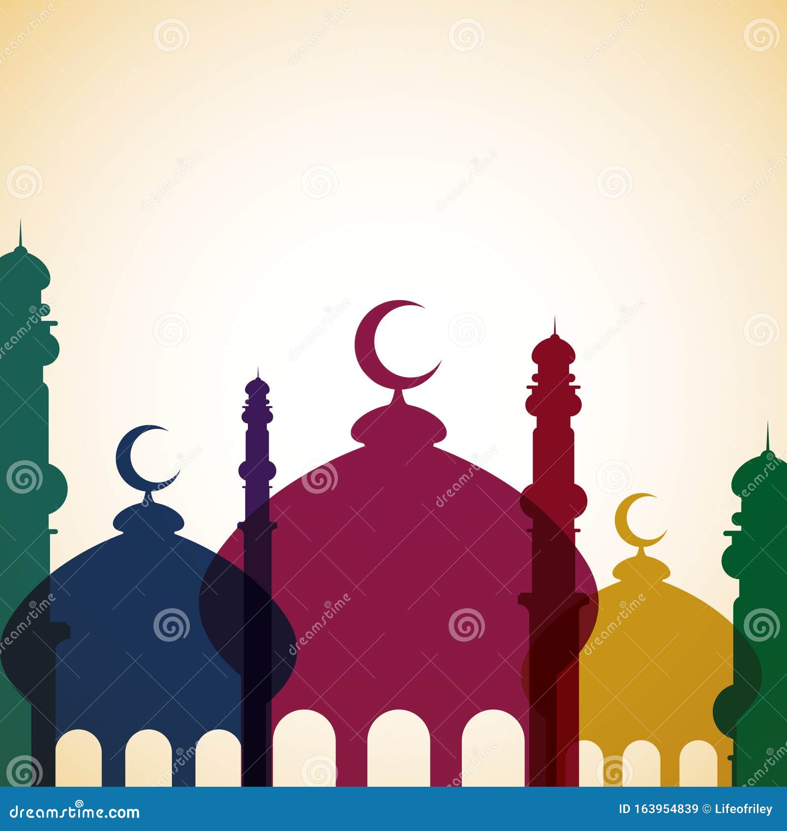 Arabic Buildings Overlay Background Stock Vector - Illustration of arab ...