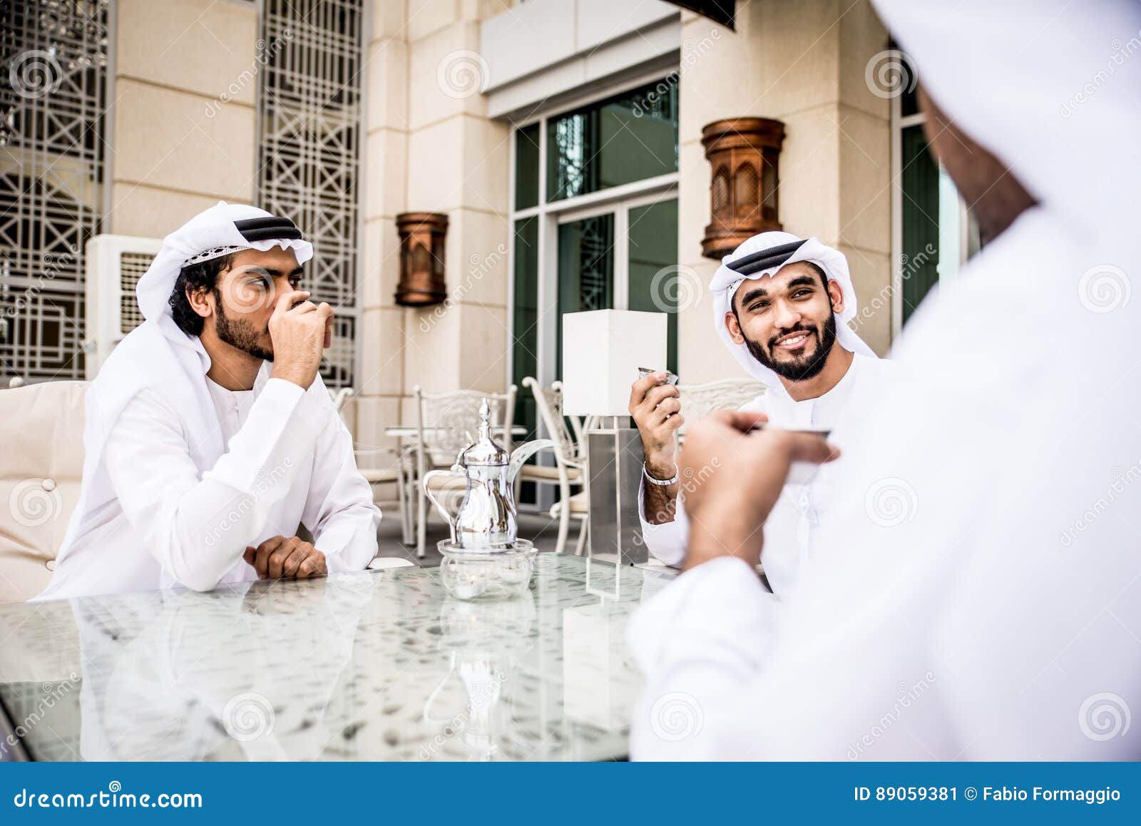 Arabic Business Men Spending Together Stock Image - Image of burj ...