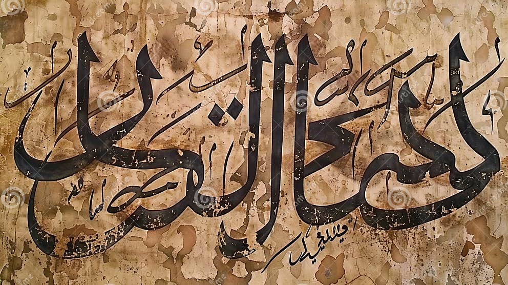Arabic Calligraphy: a Stylized Script Used To Write Texts in the Arabic Language Stock Photo ...