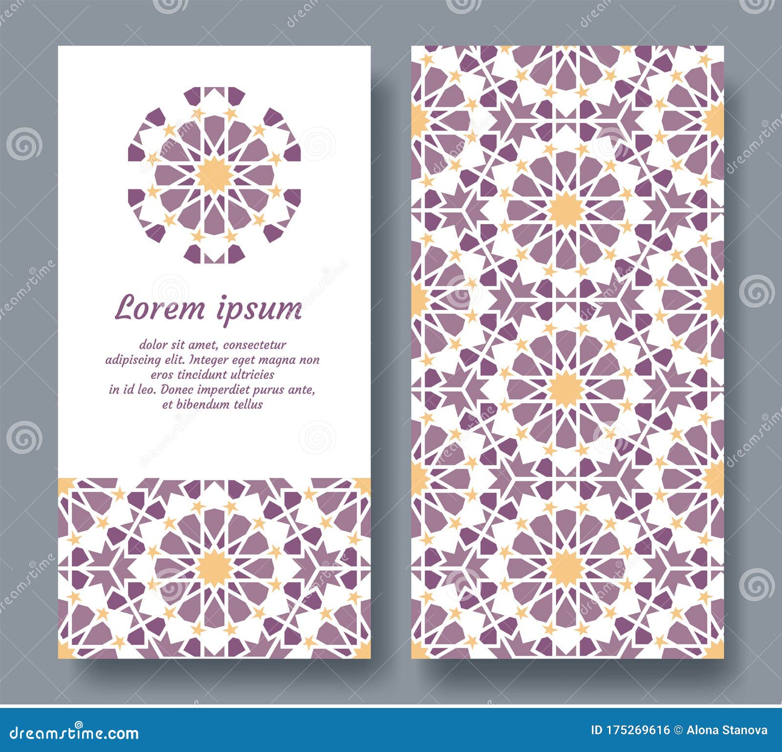 Arabic Card for Invitation, Celebration Stock Vector - Illustration of ...