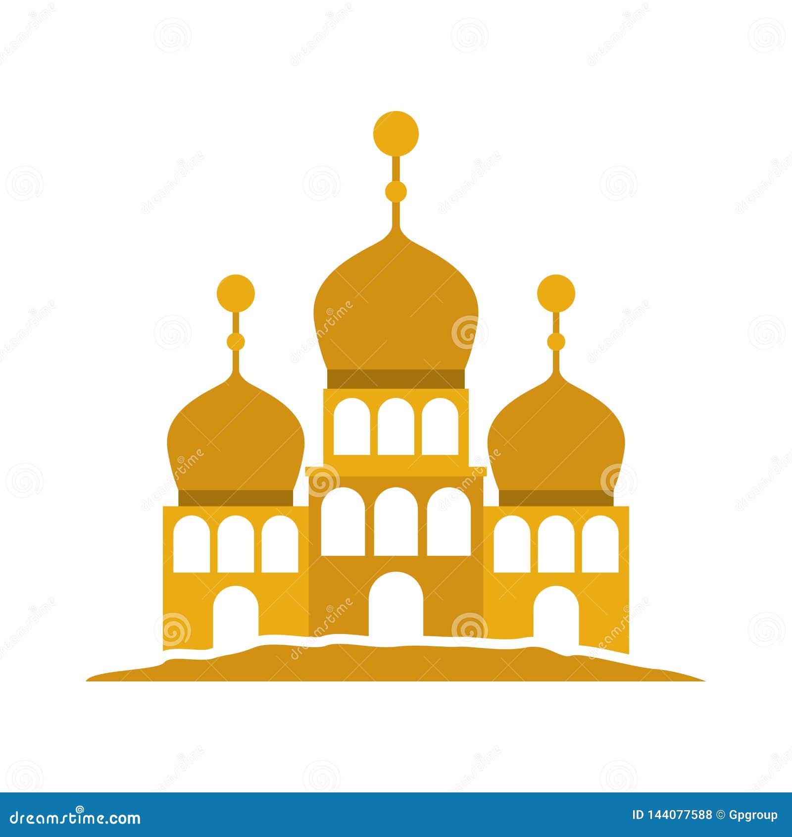 Arabic Castle Building Facade Stock Vector - Illustration of islam ...