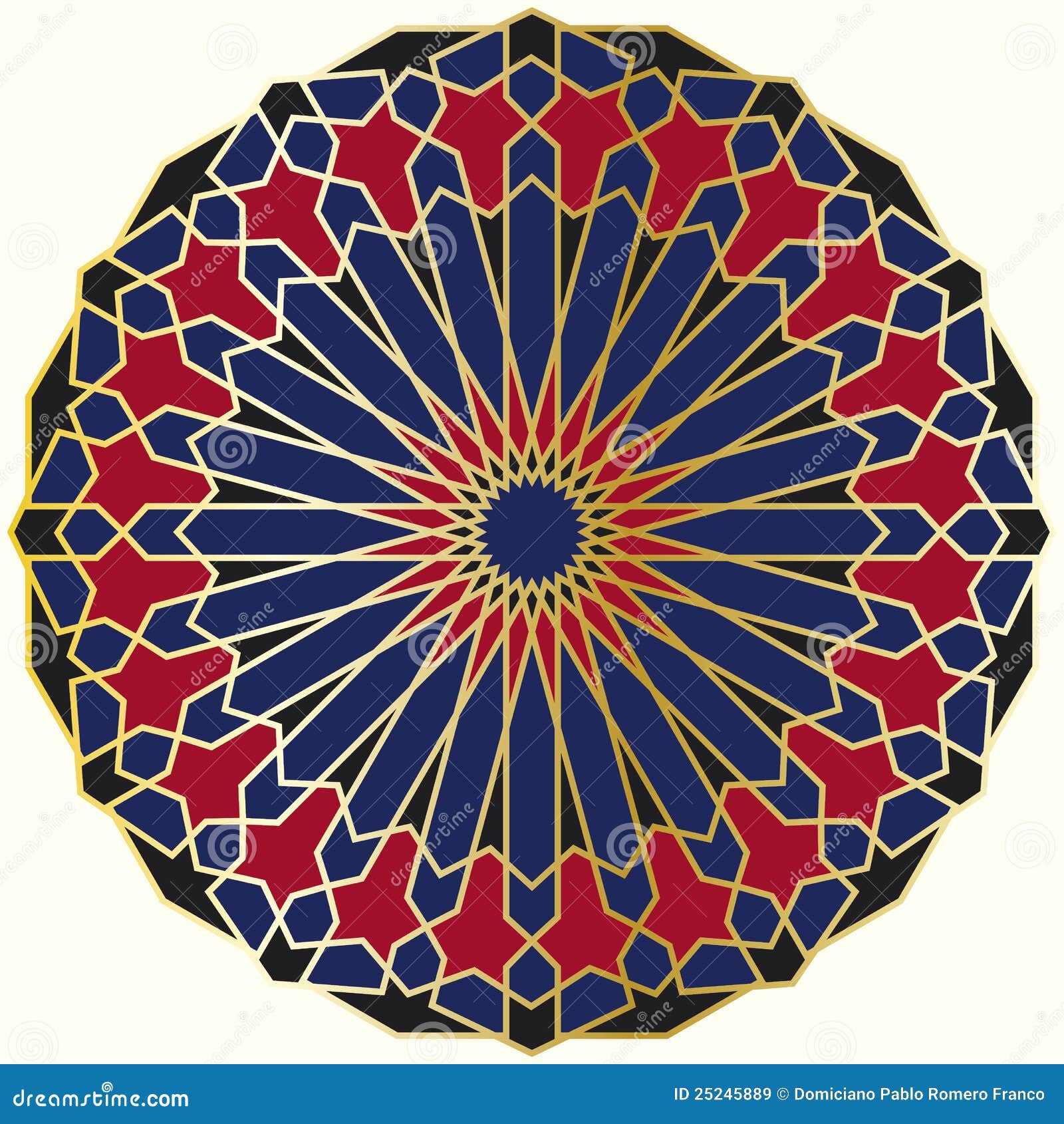 Arabic circular pattern stock vector. Illustration of curve - 25245889