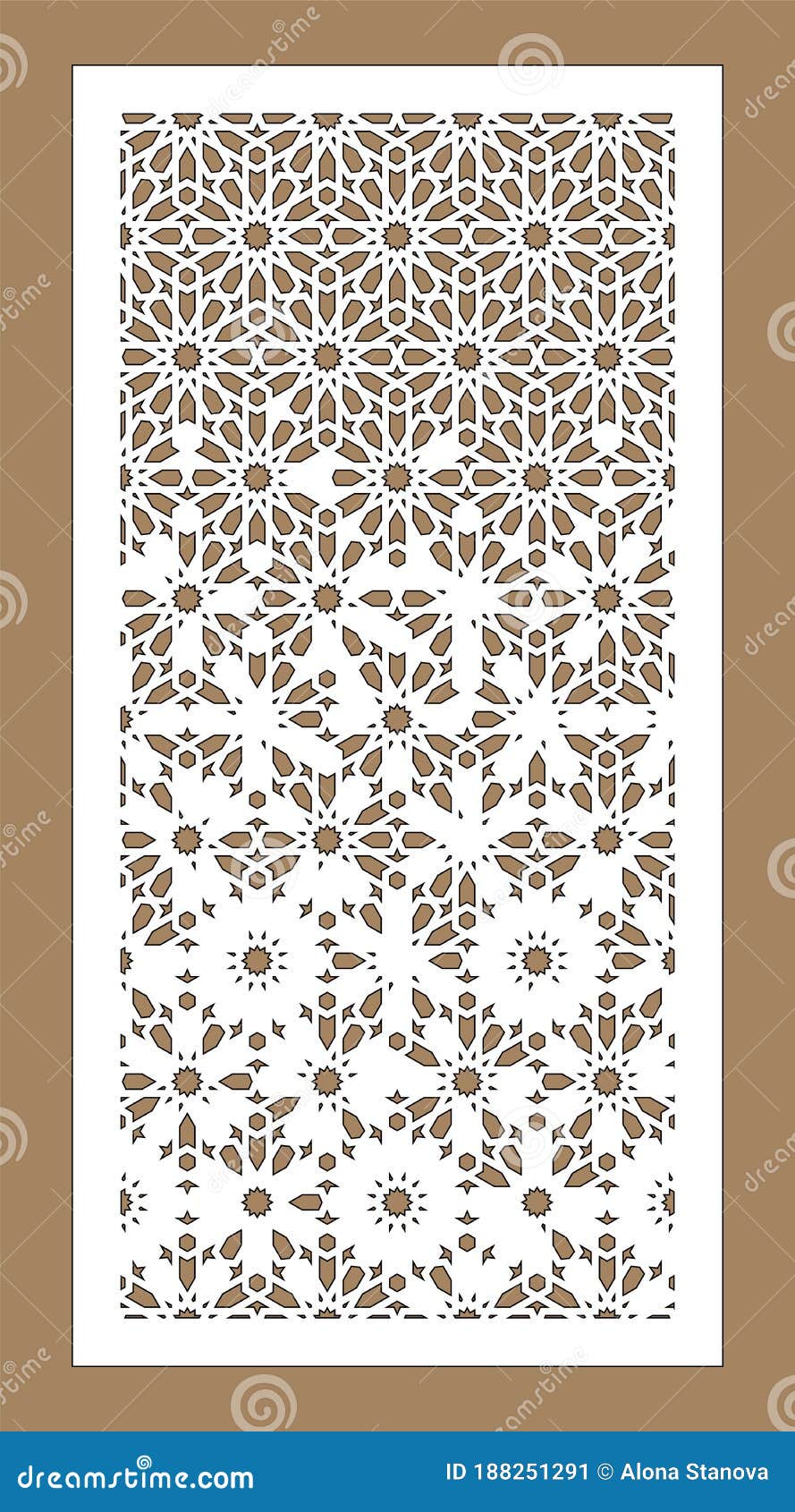 Arabic Cnc Vector Panel. Laser Cutting. Template for Interior Partition ...