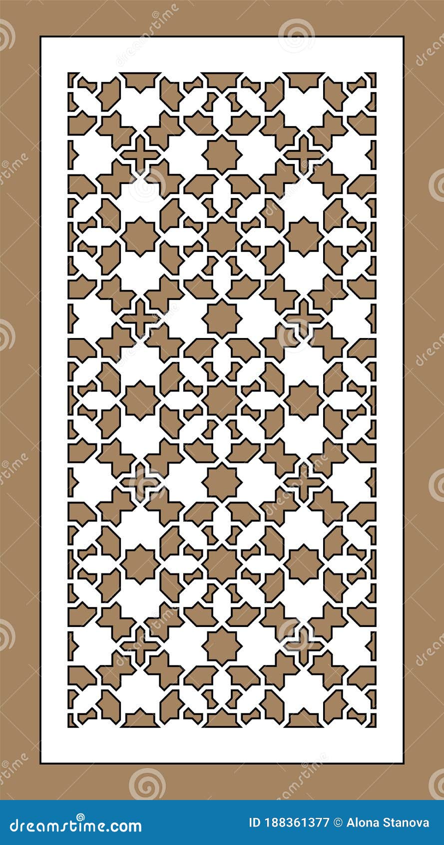 Arabic Cnc Vector Panel. Laser Cutting. Template for Interior Partition ...