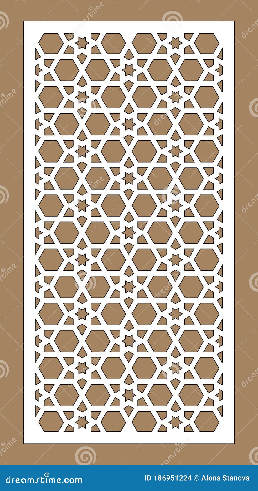 Arabic Cnc Vector Panel. Laser Cutting. Template for Interior Partition ...