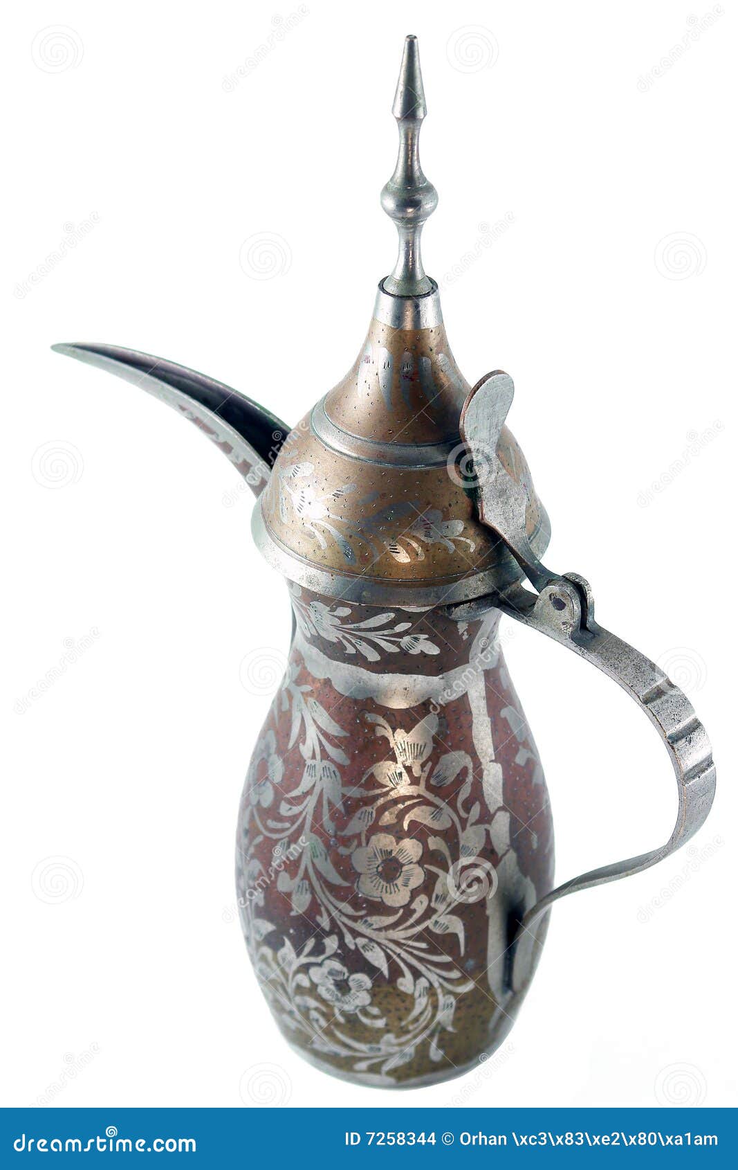 Arabic Coffe Pot - Isolated Stock Photo - Image of arabia, macro: 7258344