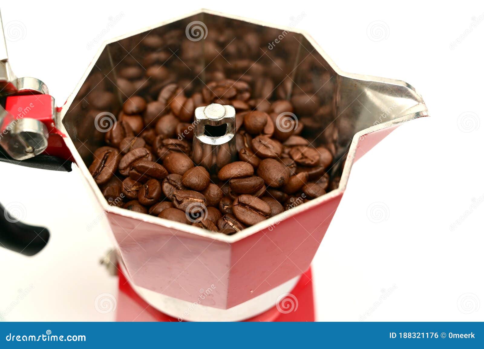 Arabic Coffee Beans in Mocha Pot. Stock Photo - Image of breakfast ...