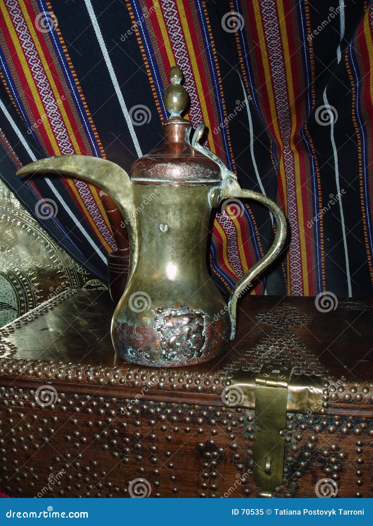 Arabic Coffee Pot stock image. Image of chest, trunk, traditional - 70535