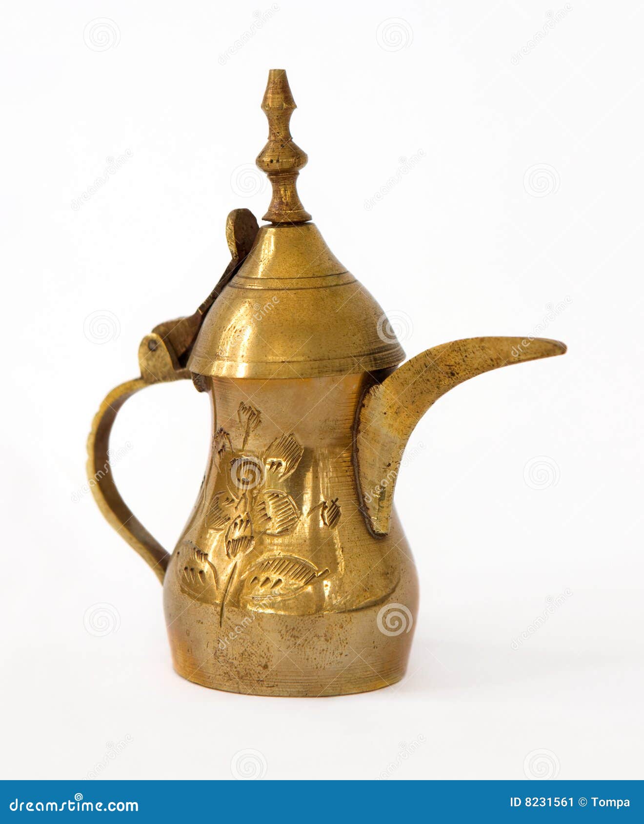 Arabic coffee pot stock image. Image of brass, golden - 8231561