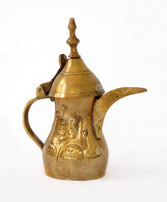 Arabic coffee pot stock image. Image of brass, golden - 8231561