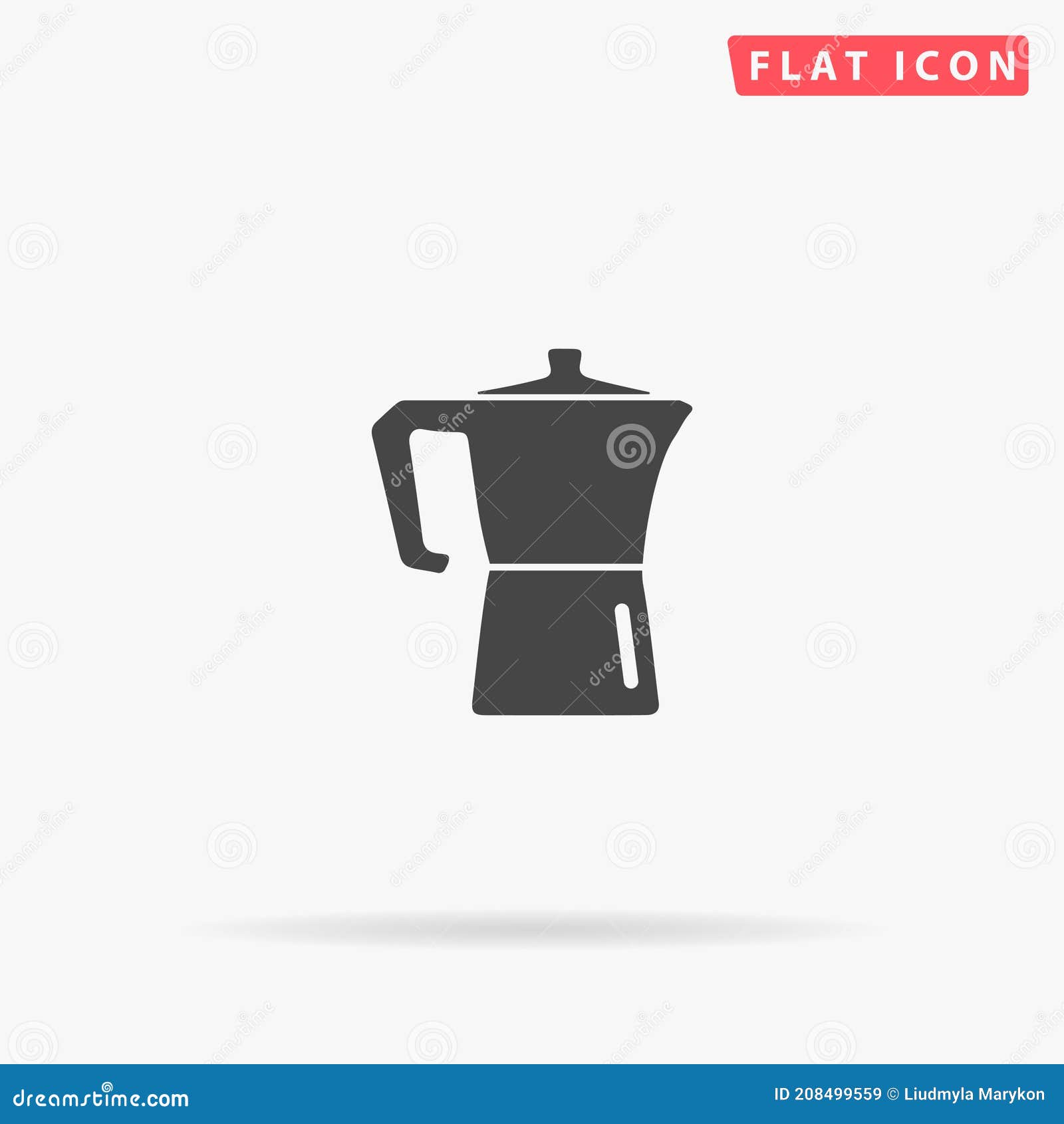 Arabic Coffee Pot Flat Vector Icon Stock Vector - Illustration of ...