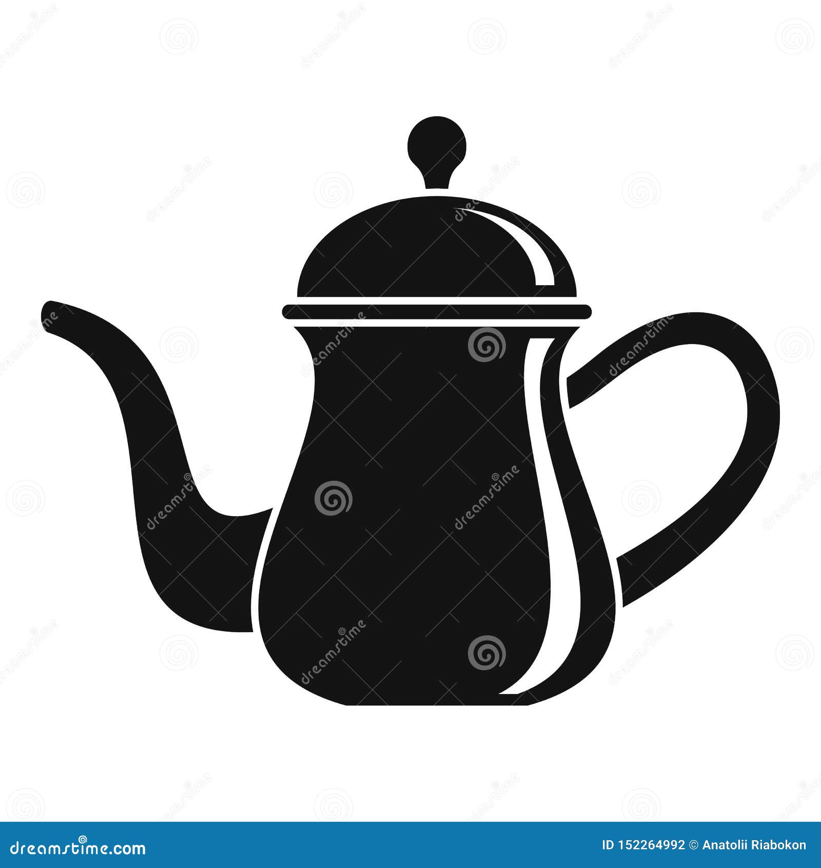 Arabic Coffee Pot Icon, Simple Style Stock Vector - Illustration of ...