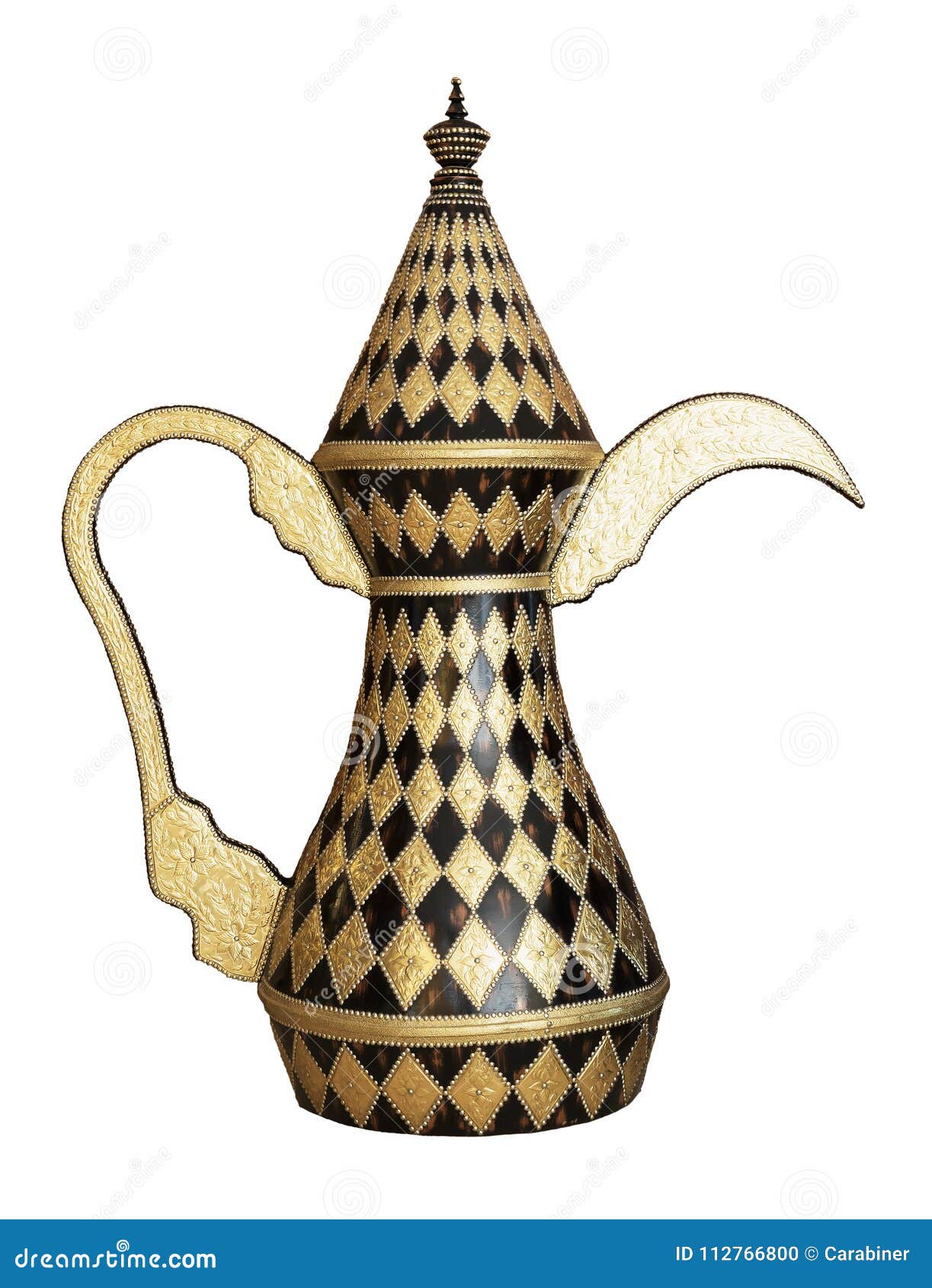 Arabic Coffee Pot Isolated on White Stock Photo - Image of arab, object ...