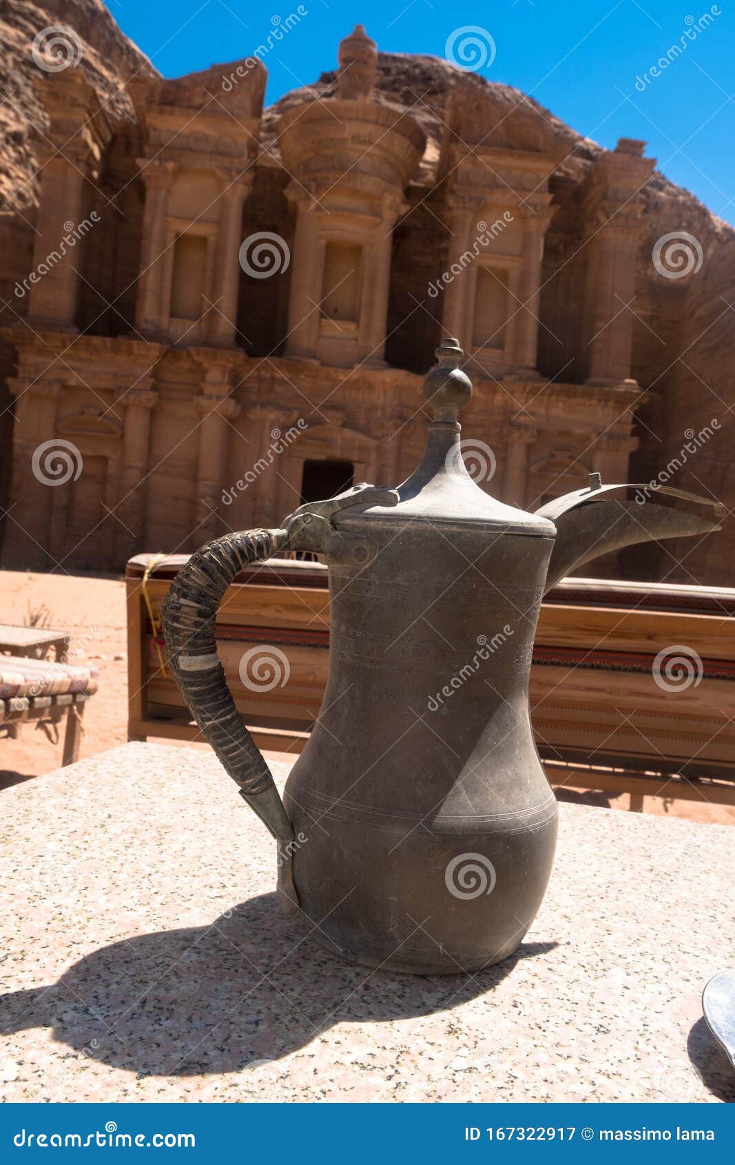 Arabic coffee pot in Petra stock image. Image of jordan - 167322917