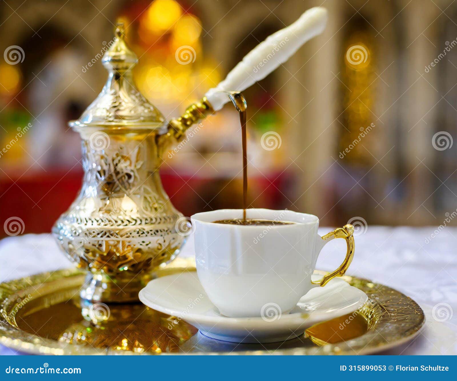 Arabic Coffee Pot Traditional. Saudi Coffee Dallah Stock Illustration ...