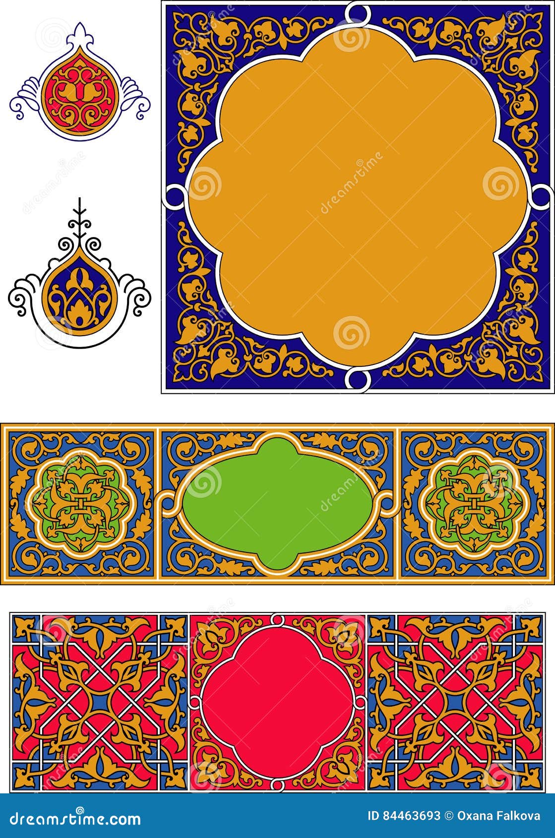 Arabic cover stock vector. Illustration of ornate, ethnic - 84463693