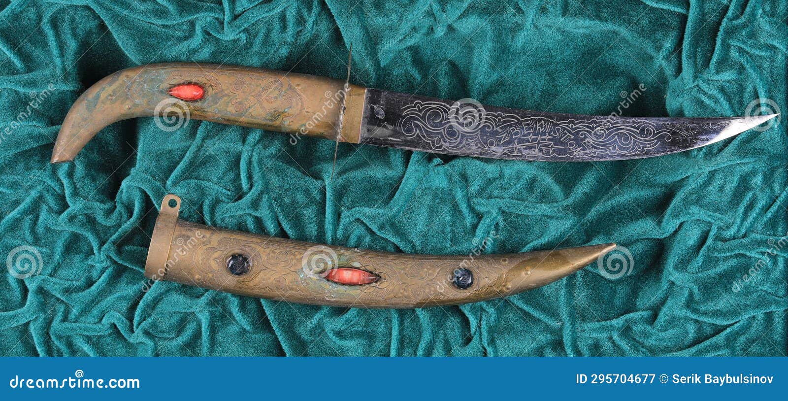 Arabic dagger on green stock image. Image of arabic - 295704677