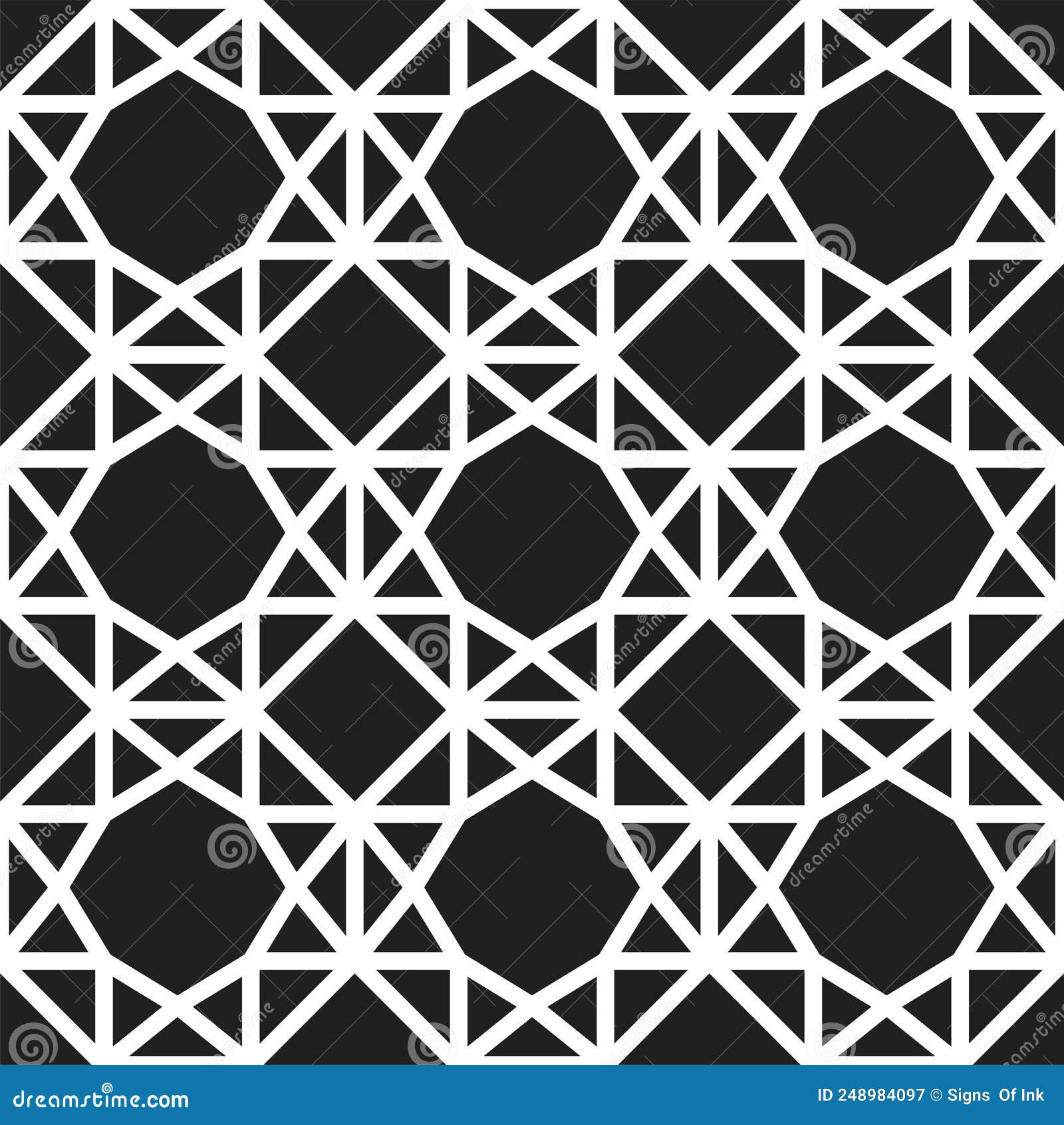 Islamic Pattern of Geometric Seamless Lines Stock Vector - Illustration ...