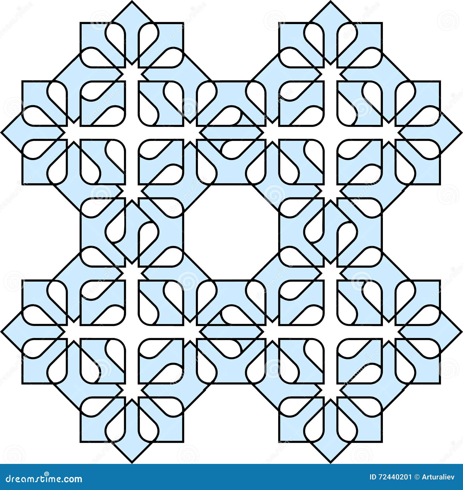 Arabic decorative pattern stock vector. Illustration of interweaving ...