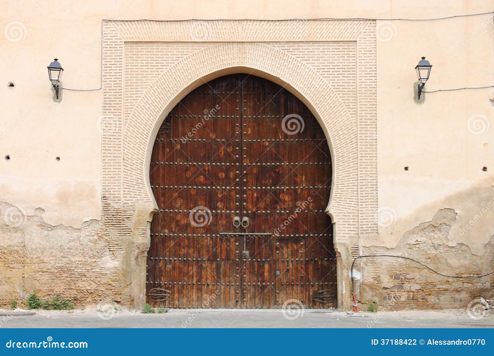 Arabic door stock photo. Image of meknes, arab, building - 37188422