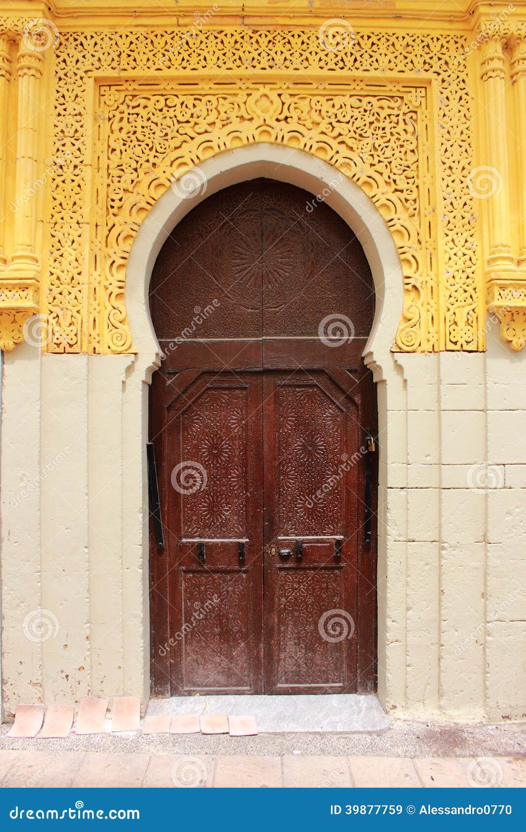 Arabic door stock image. Image of brown, decoration, moroccan - 39877759
