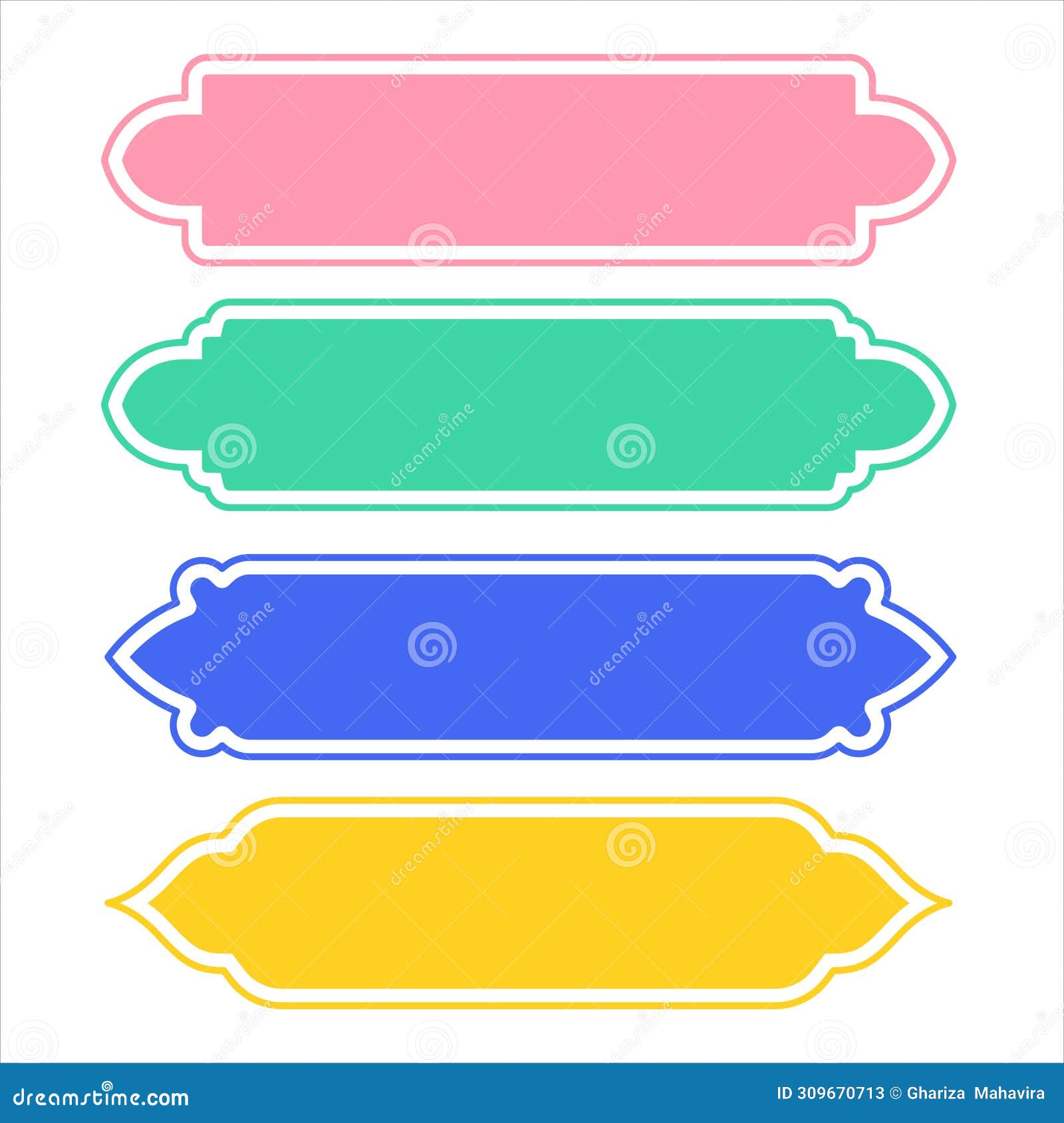 Arabic Flat Text Box Vector Graphic Element. Stock Vector - Illustration of element, arabic ...