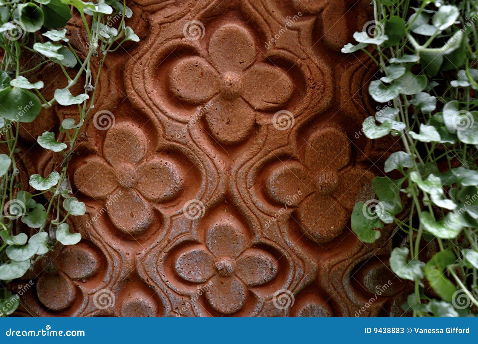 Arabic Floral Design in Clay Stock Image - Image of asia, ancient: 9438883