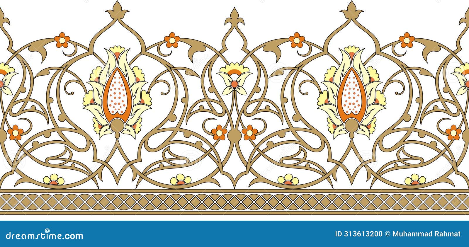 Arabic Floral Frame. Traditional Islamic Design, Border Frame Stock ...