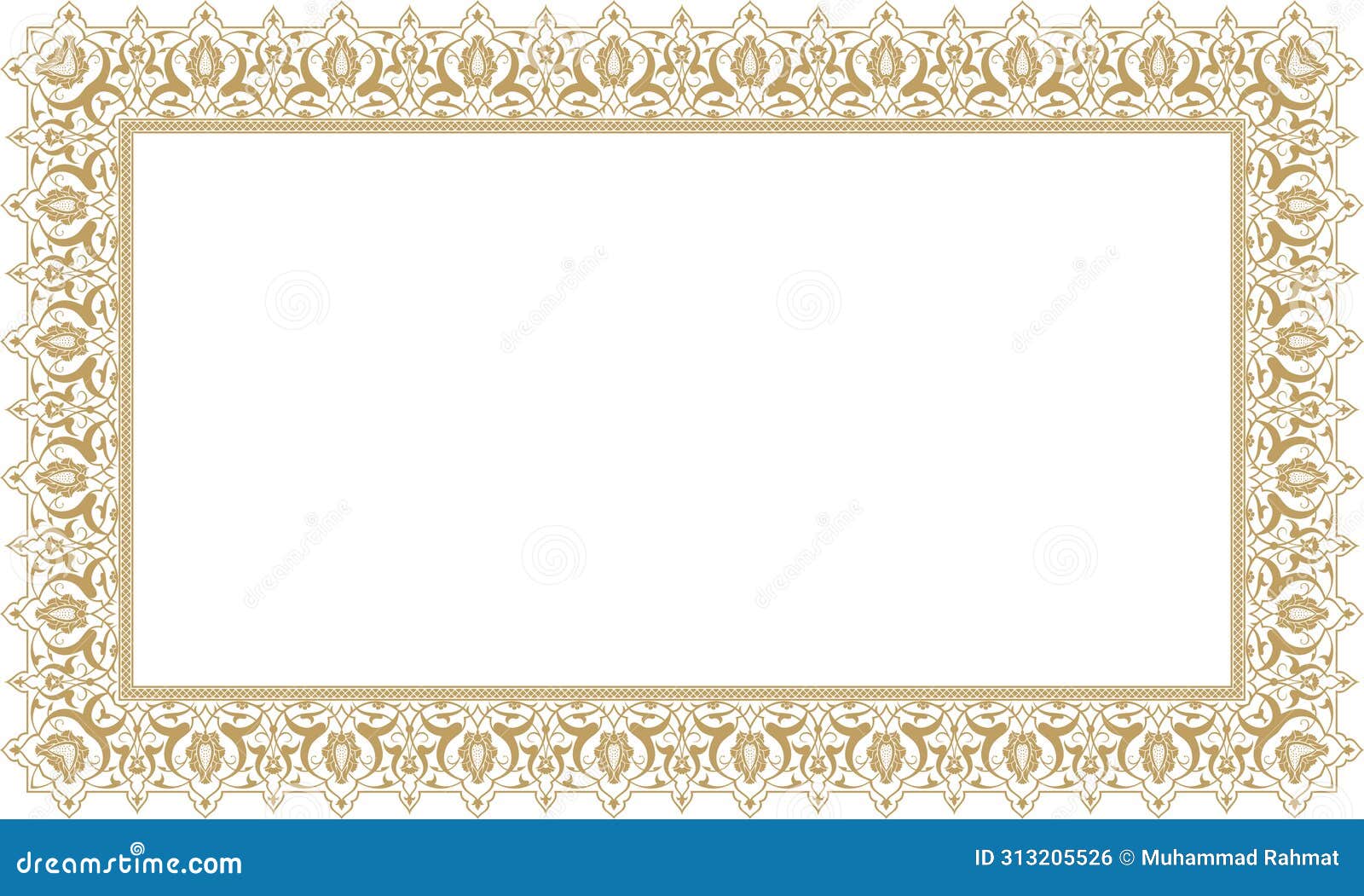 Arabic Floral Frame. Traditional Islamic Design Stock Vector ...