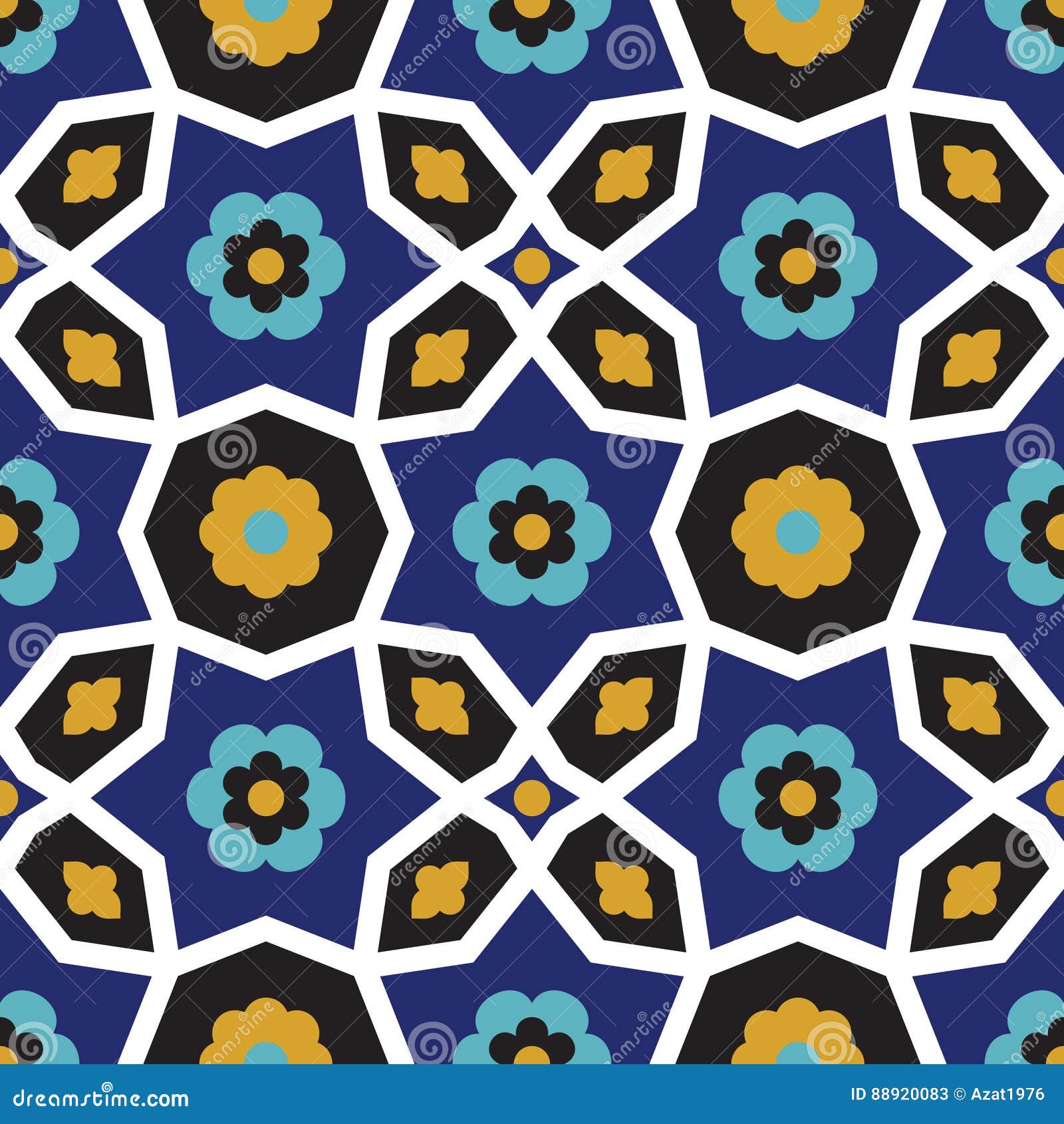 Arabic Floral Seamless Pattern. Traditional Arabic Islamic Background ...