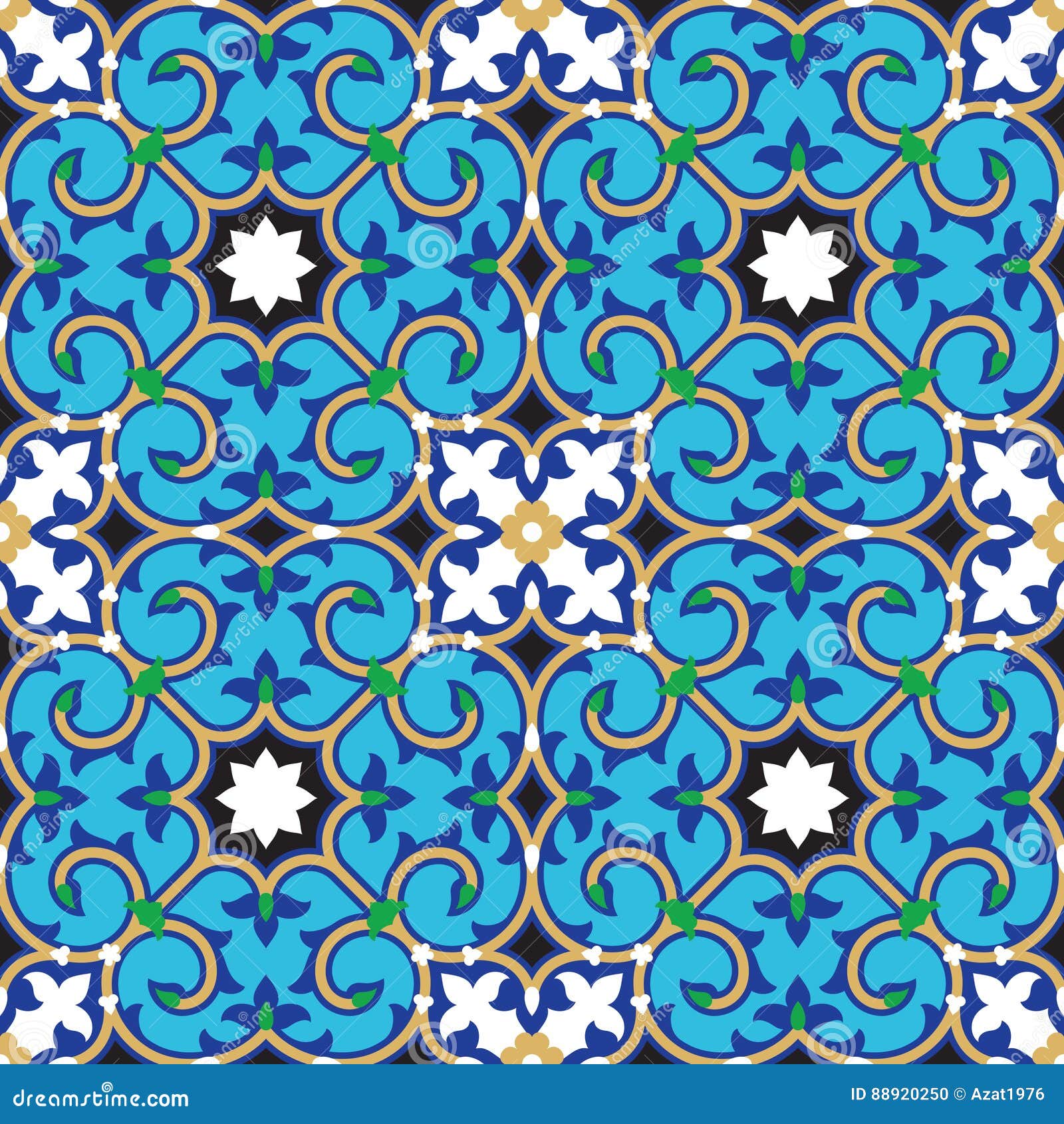 Arabic Floral Seamless Pattern. Traditional Arabic Islamic Background ...