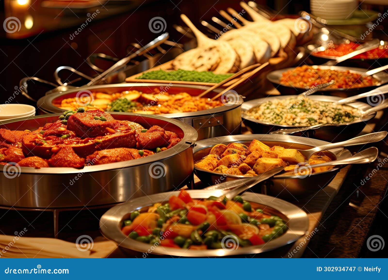 Arabic food buffet stock image. Image of taco, freshness - 302934747