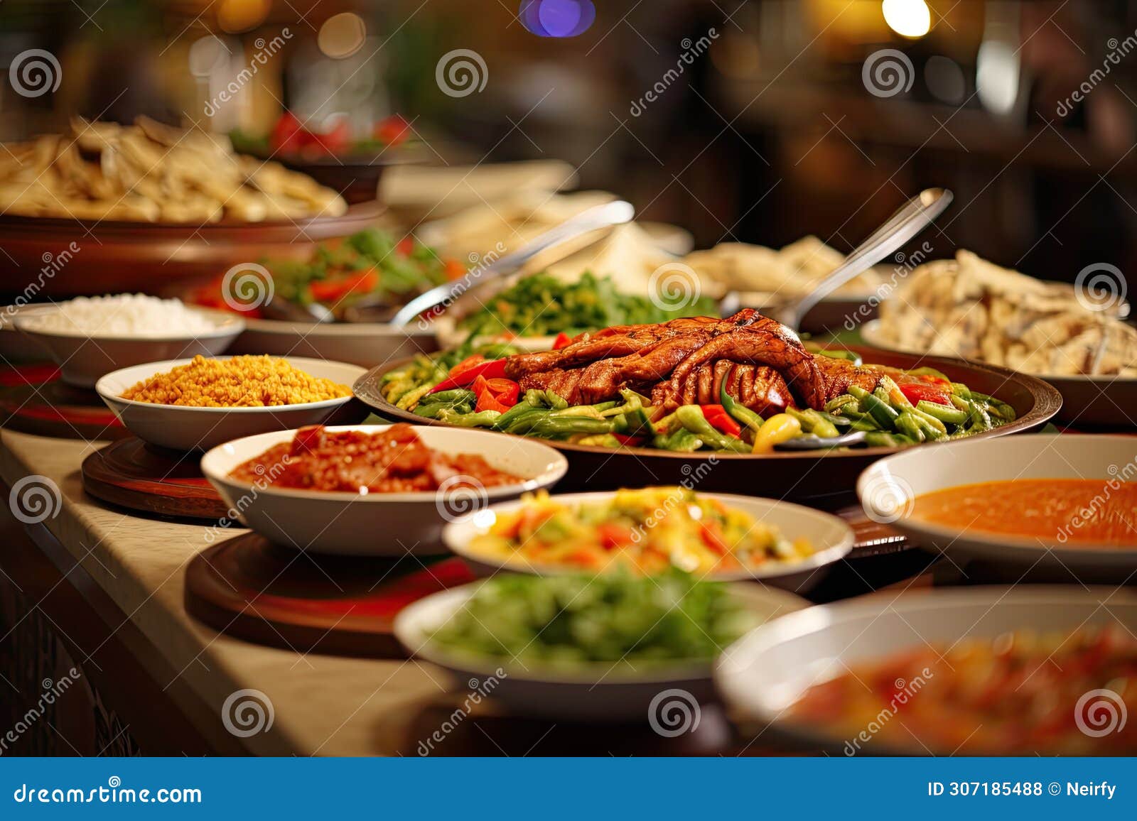 Arabic food buffet stock photo. Image of food, freshness - 307185488