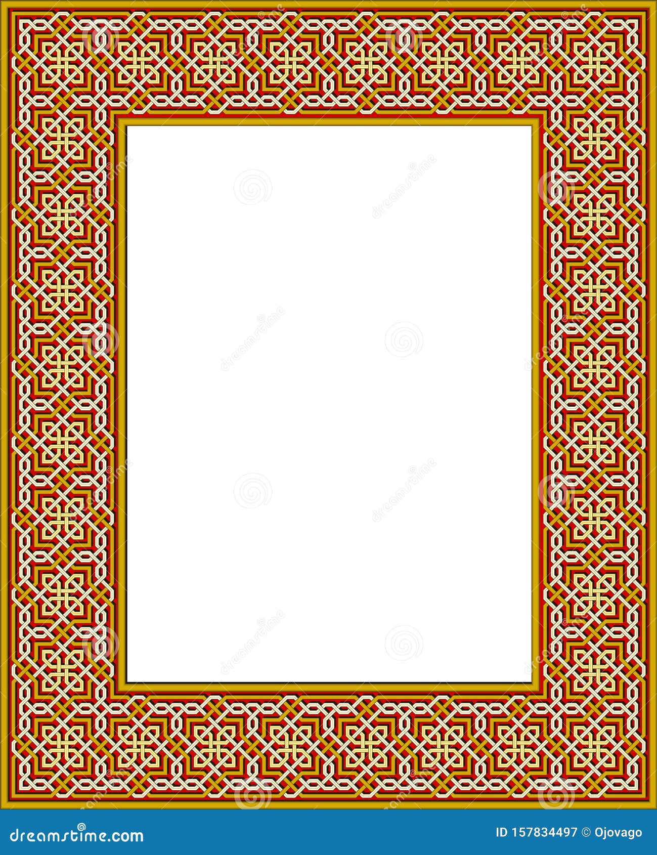 Arabic frame stock vector. Illustration of geometric - 157834497
