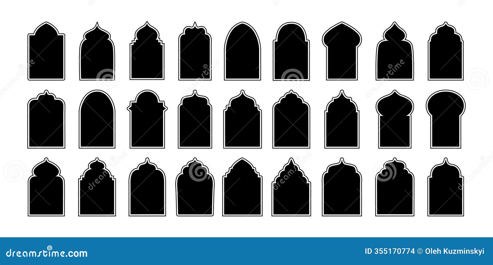Arabic Frame. Islamic Arches, Doors and Windows. Arabian Architecture ...
