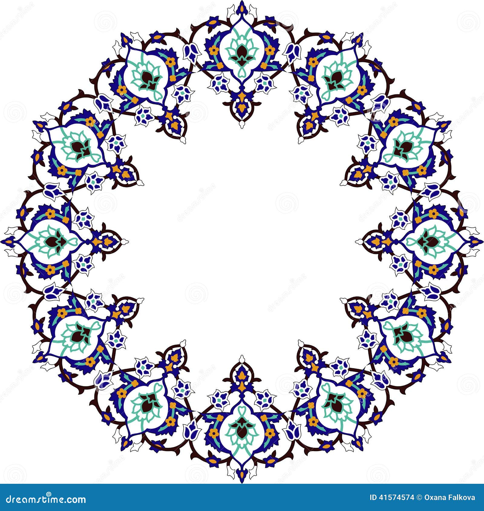 Arabic frame stock vector. Illustration of repetitive - 41574574