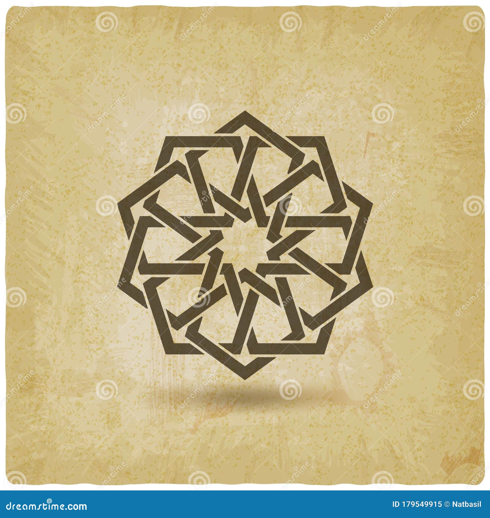 Arabic Geometric Circular Pattern Vintage Background Stock Vector ...