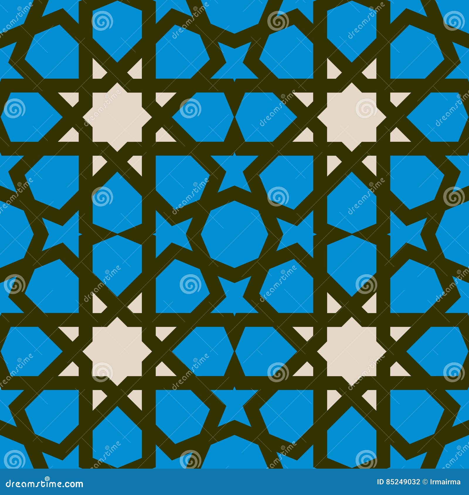 Arabic Geometric Pattern with Stars Stock Vector - Illustration of ...