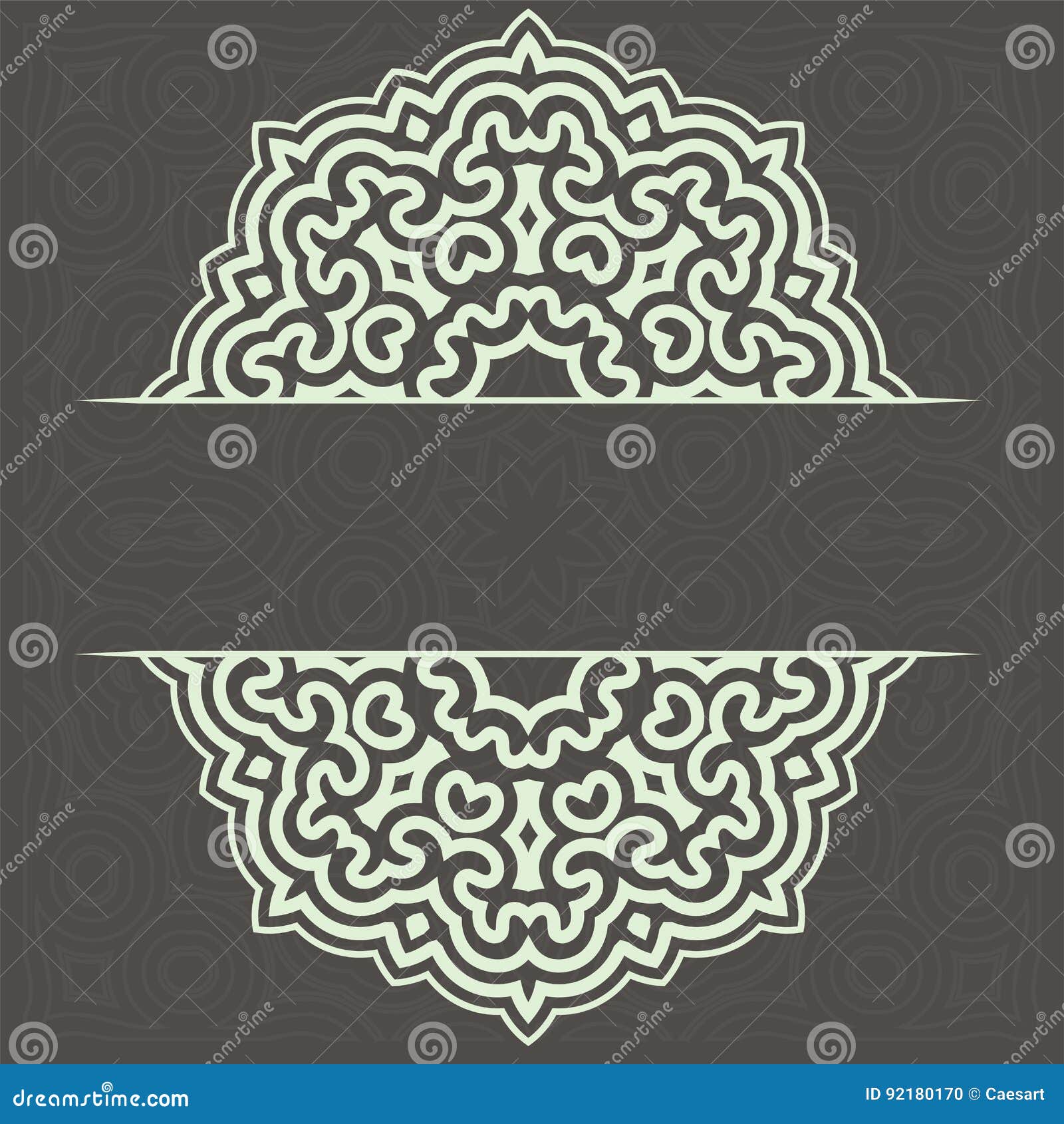 Arabic Geometric Scroll Pattern for Festive Design of the Holiday of ...