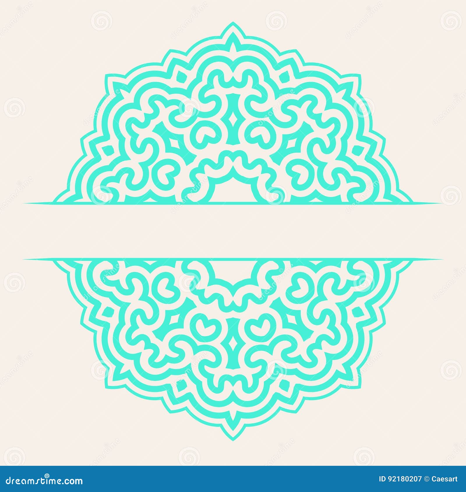 Arabic Geometric Scroll Pattern for Festive Design of the Holiday of ...