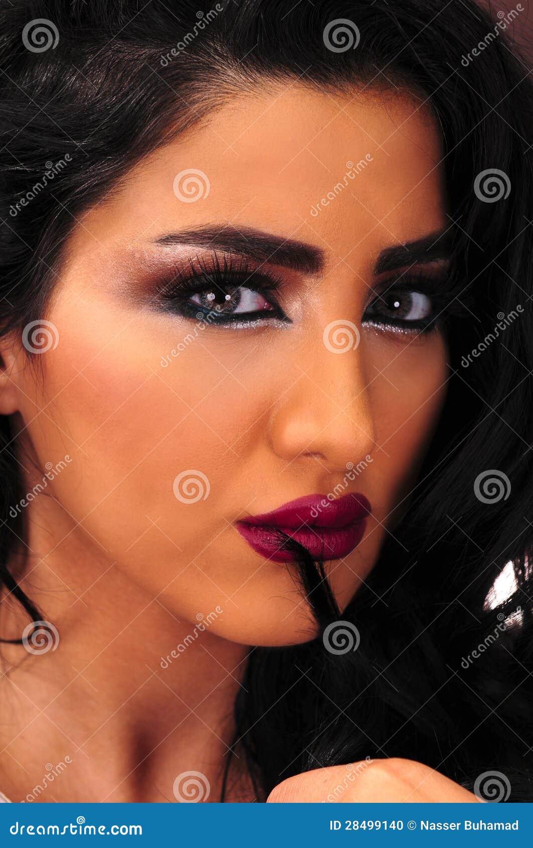 Arabic Girl stock photo. Image of makeup, arabic, lips - 28499140