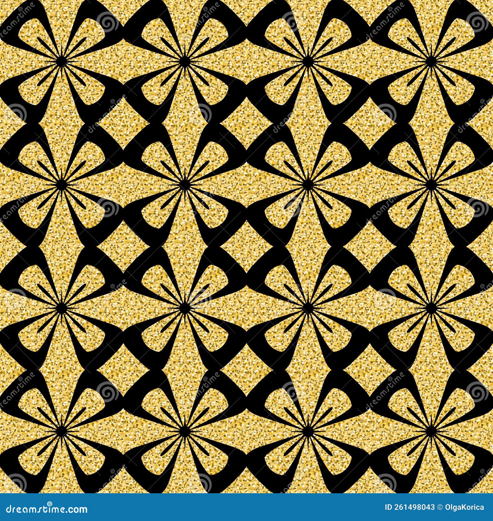 Arabic Glitter Pattern in Gold, Seamless Pattern Shimmer Sparkling ...