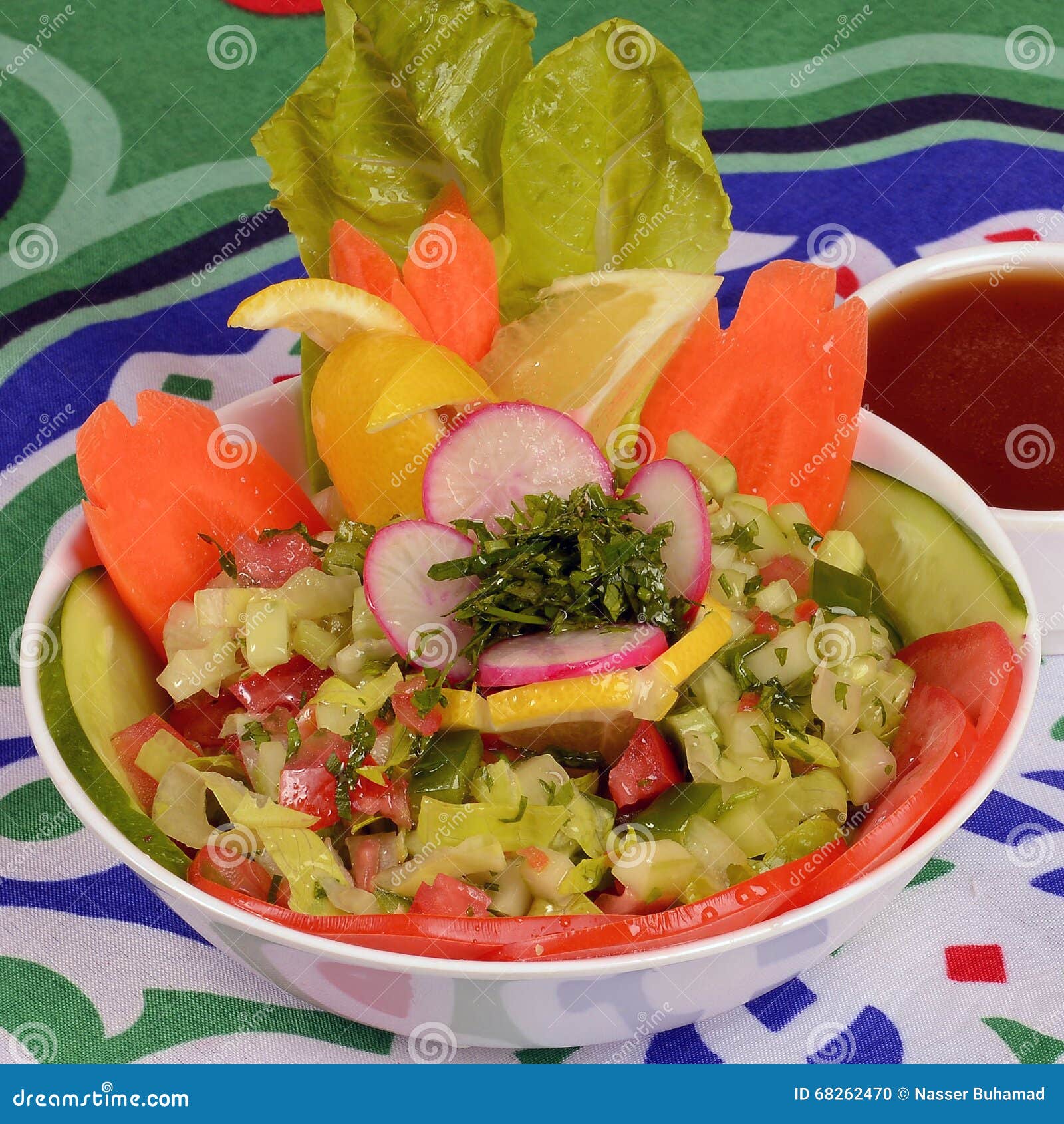 Arabic green mixed slad stock photo. Image of eaten, east - 68262470