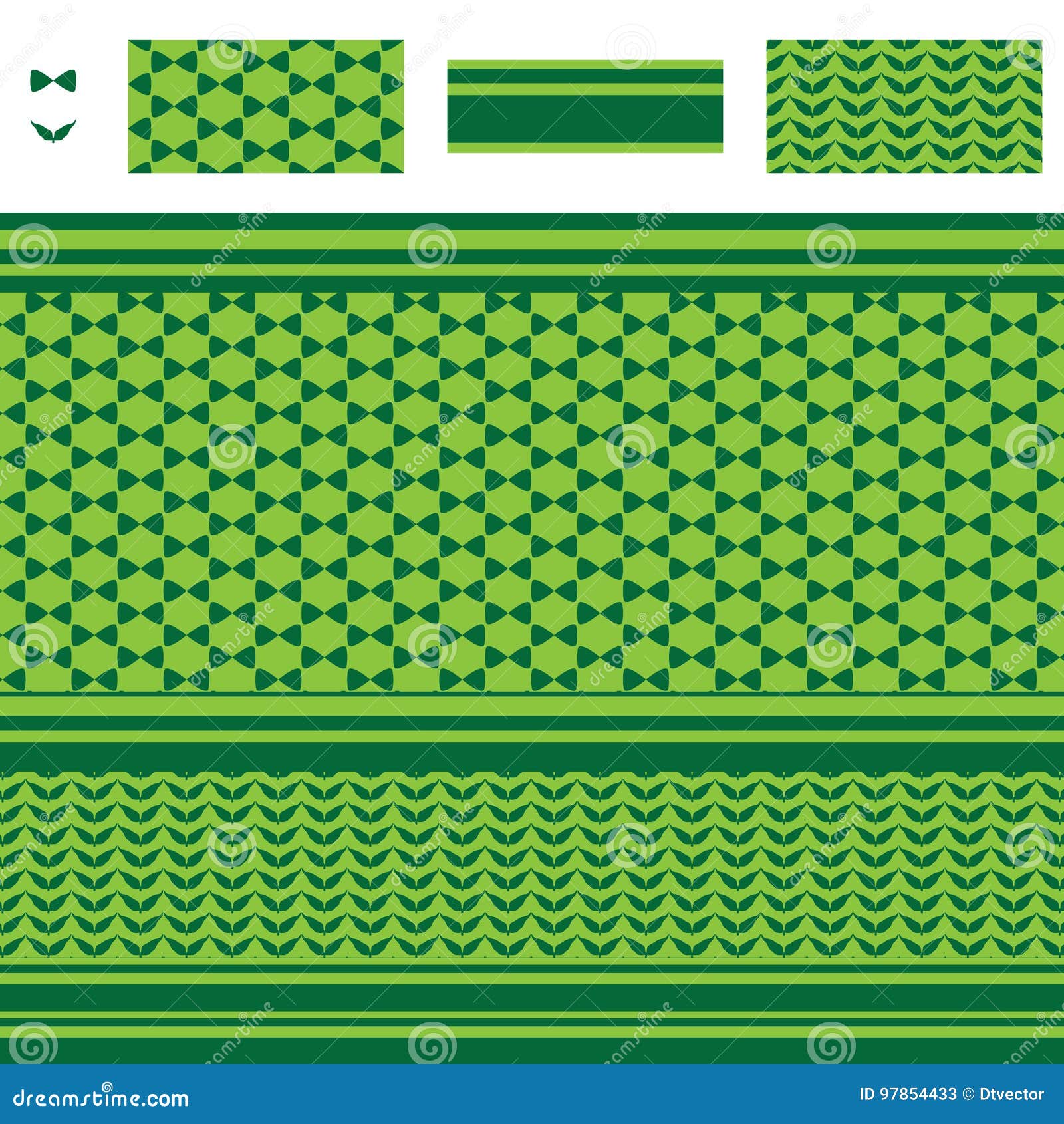 Arabic Green Seamless Pattern Stock Vector - Illustration of design ...