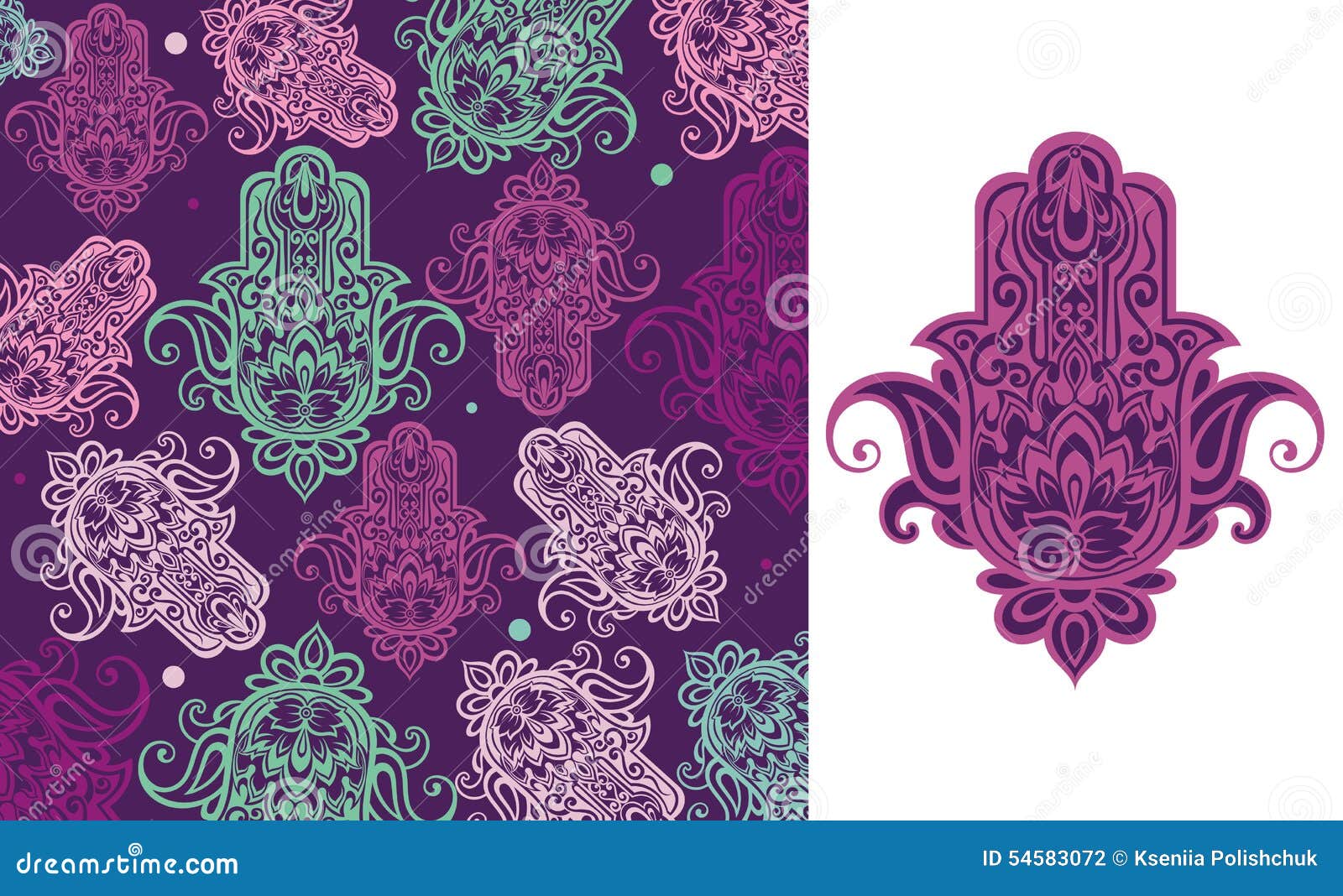 Arabic Hamsa Hand Background Stock Vector - Illustration of home, lucky: 54583072