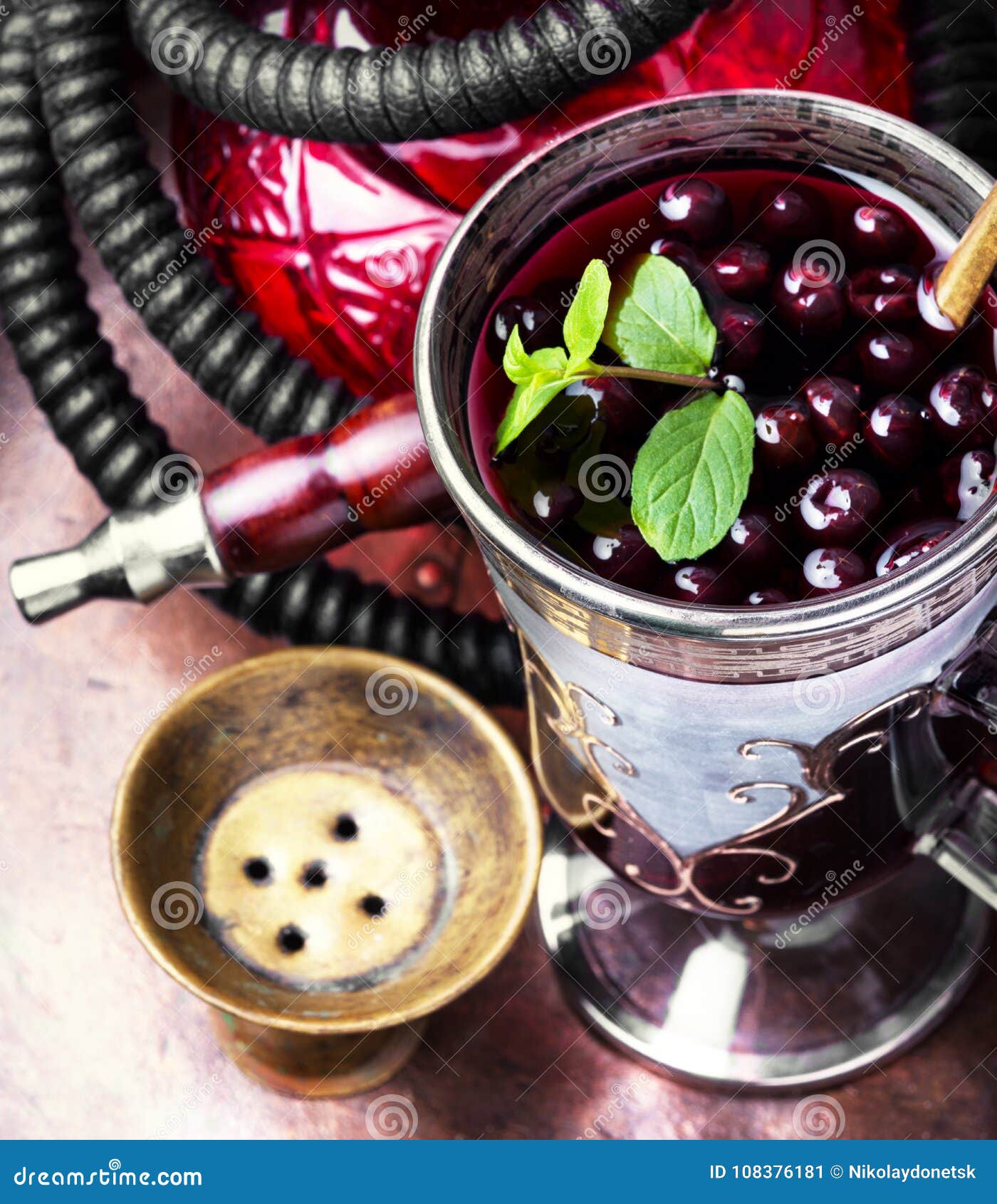 Hookah with Alcohol Cocktail Stock Image - Image of cocktail ...