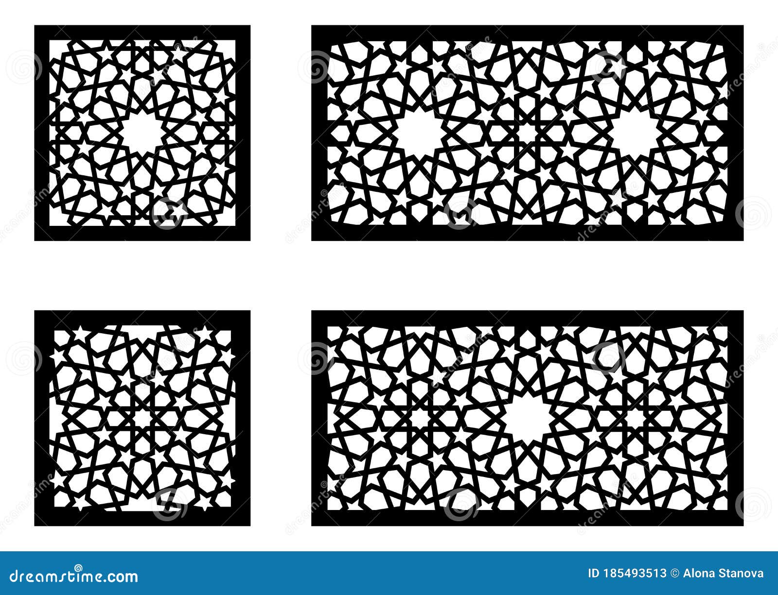 Arabic Islamic Decorative Wall, Screen, Panel Pattern with Stars ...